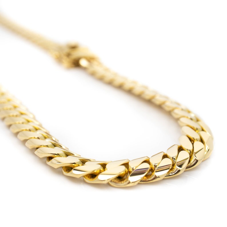 10mm 10k Solid Gold Miami Cuban Link 14k Cuban Link Chain - Etsy