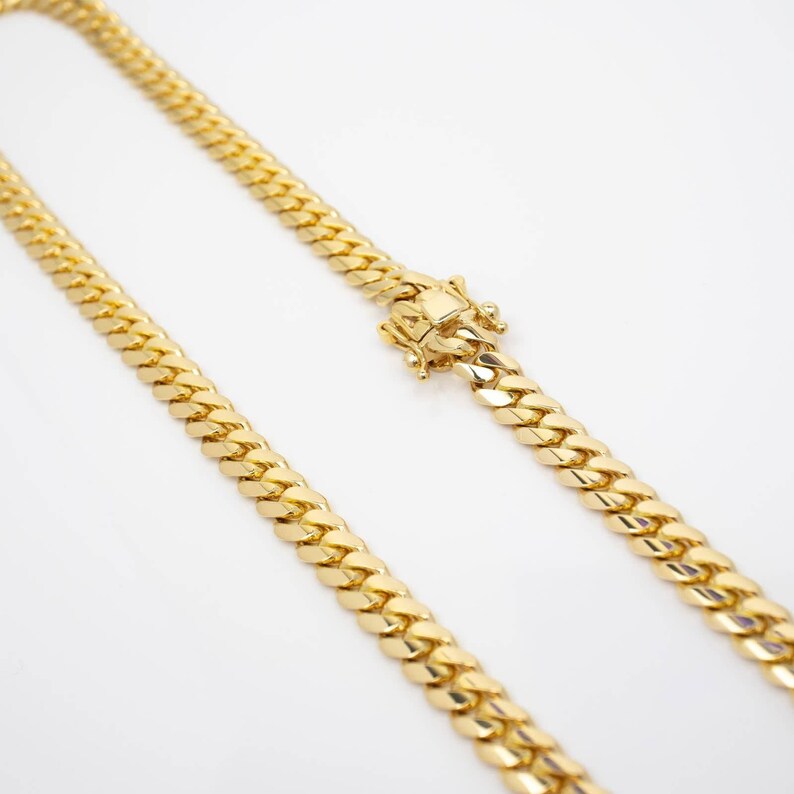 10mm 10k Solid Gold Miami Cuban Link 14k Cuban Link Chain - Etsy
