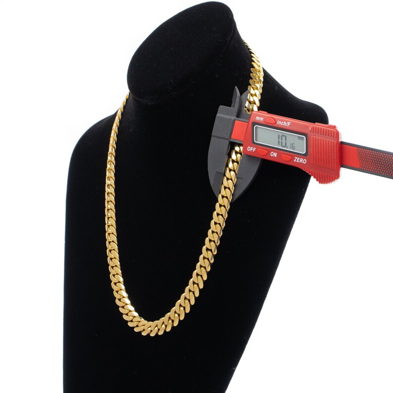 10mm 10k Solid Gold Miami Cuban Link 14k Cuban Link Chain - Etsy