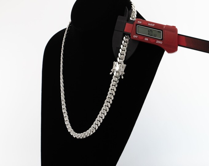 8mm,22 Inchs 999 Pure Solid Silver Hand Made Cuban Link Chain. - Etsy