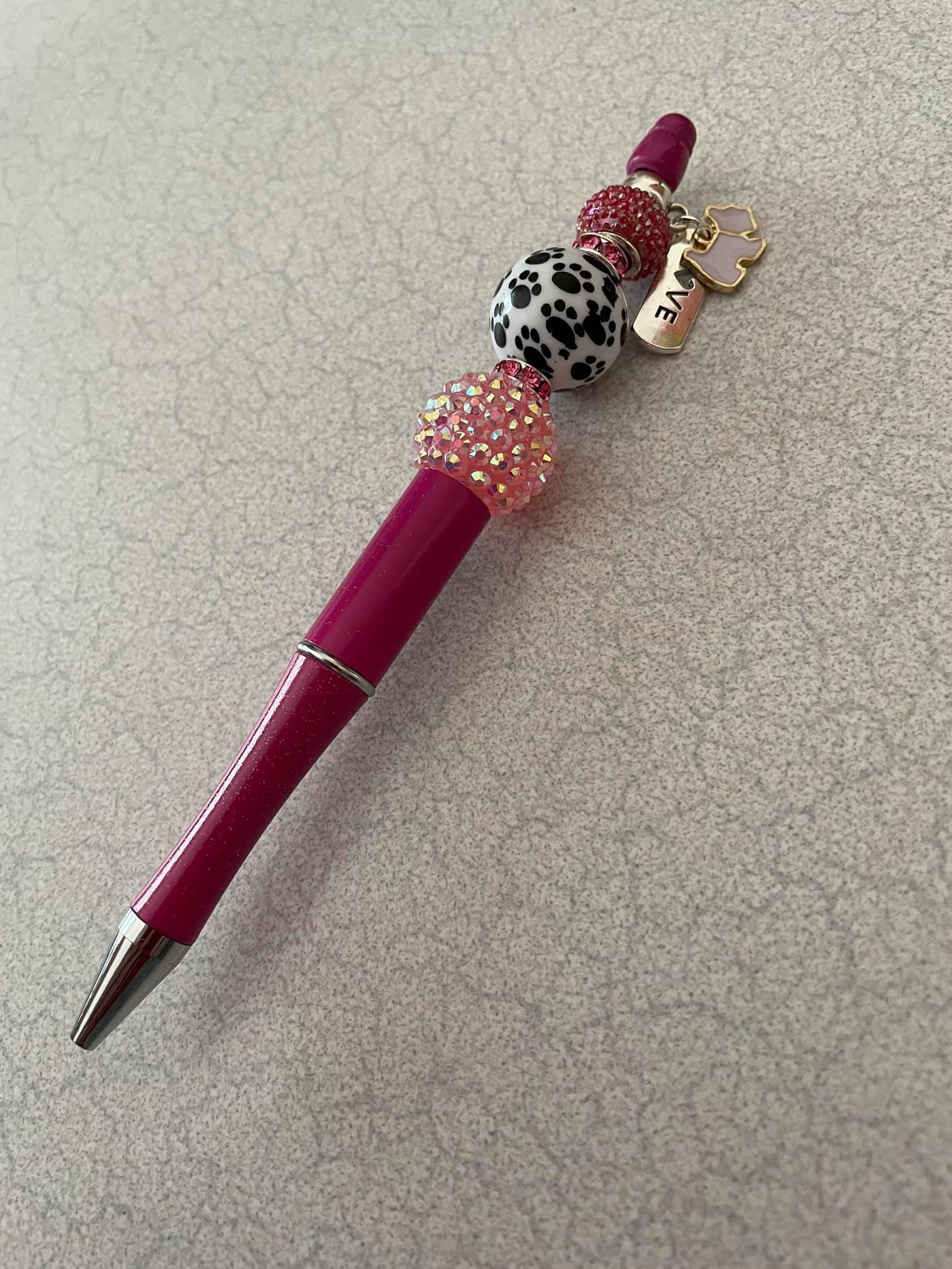 New! Sparkling Beaded Dog Ink Pens - Etsy