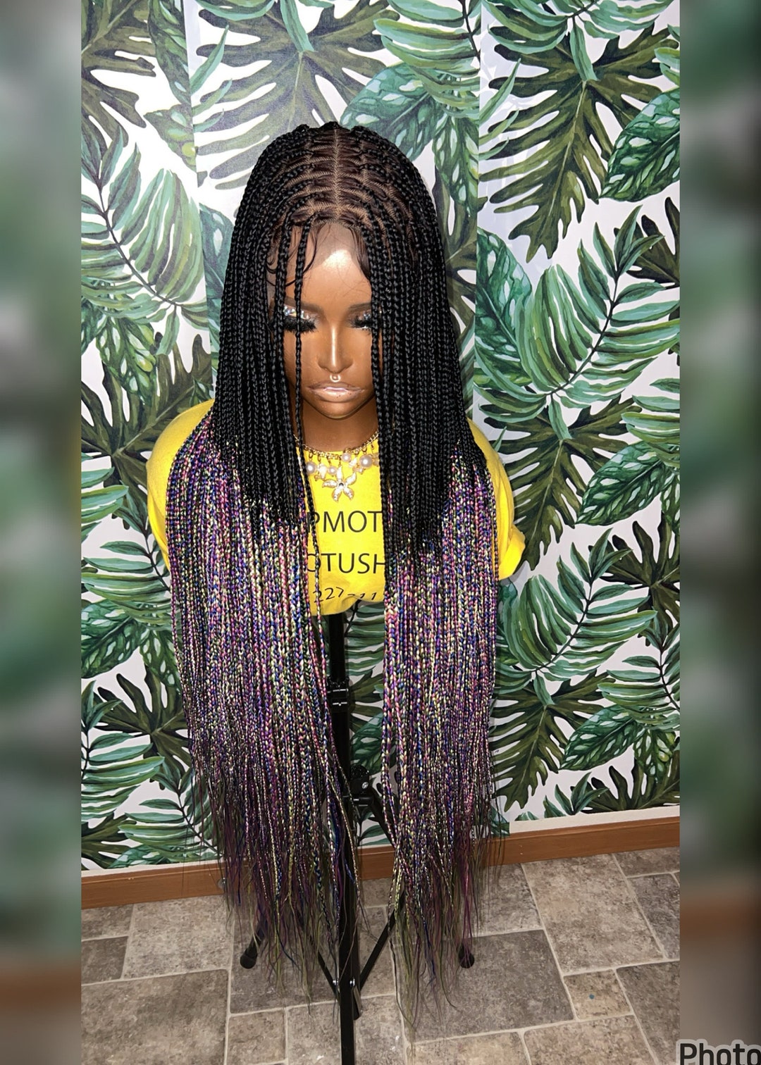 Knotless Box Braids Micro Twists Micro Braids Cornrow Wigs Cornrows Wig ...
