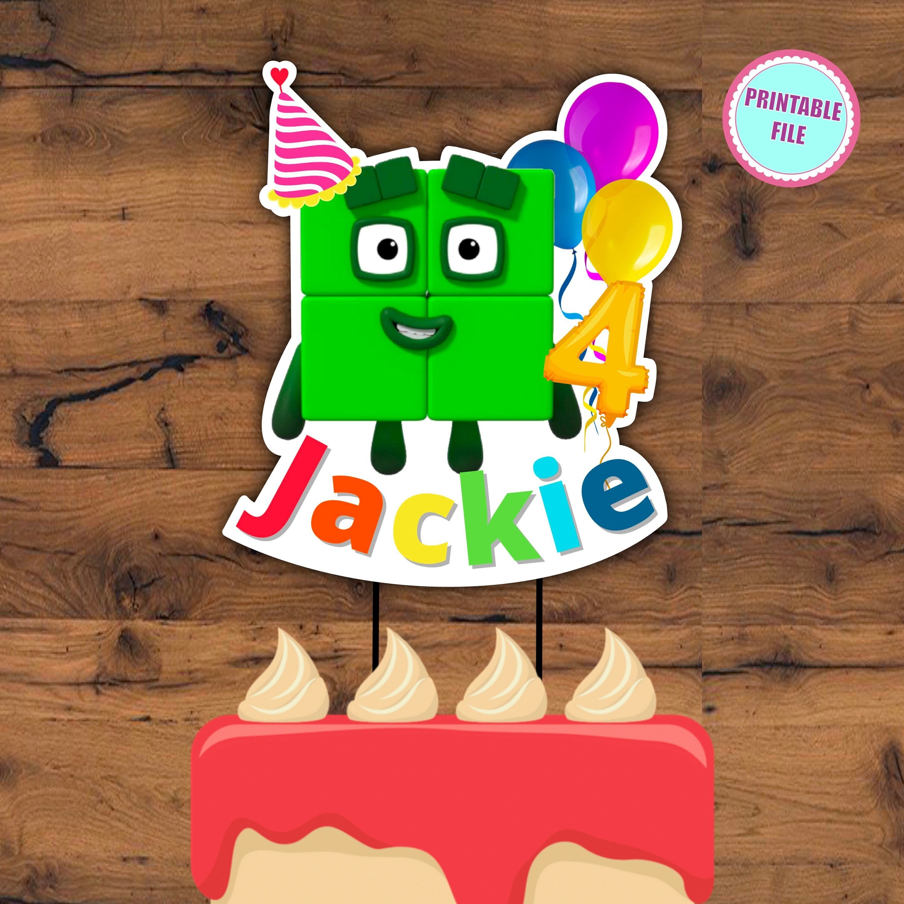 Party Supplies Number blocks Topper Numberblocks Birthday Party DIGITAL ...