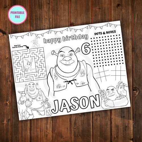 Party Supplies Printable pdf Shrek Party Decor INSTANT DOWNLOAD Shrek ...