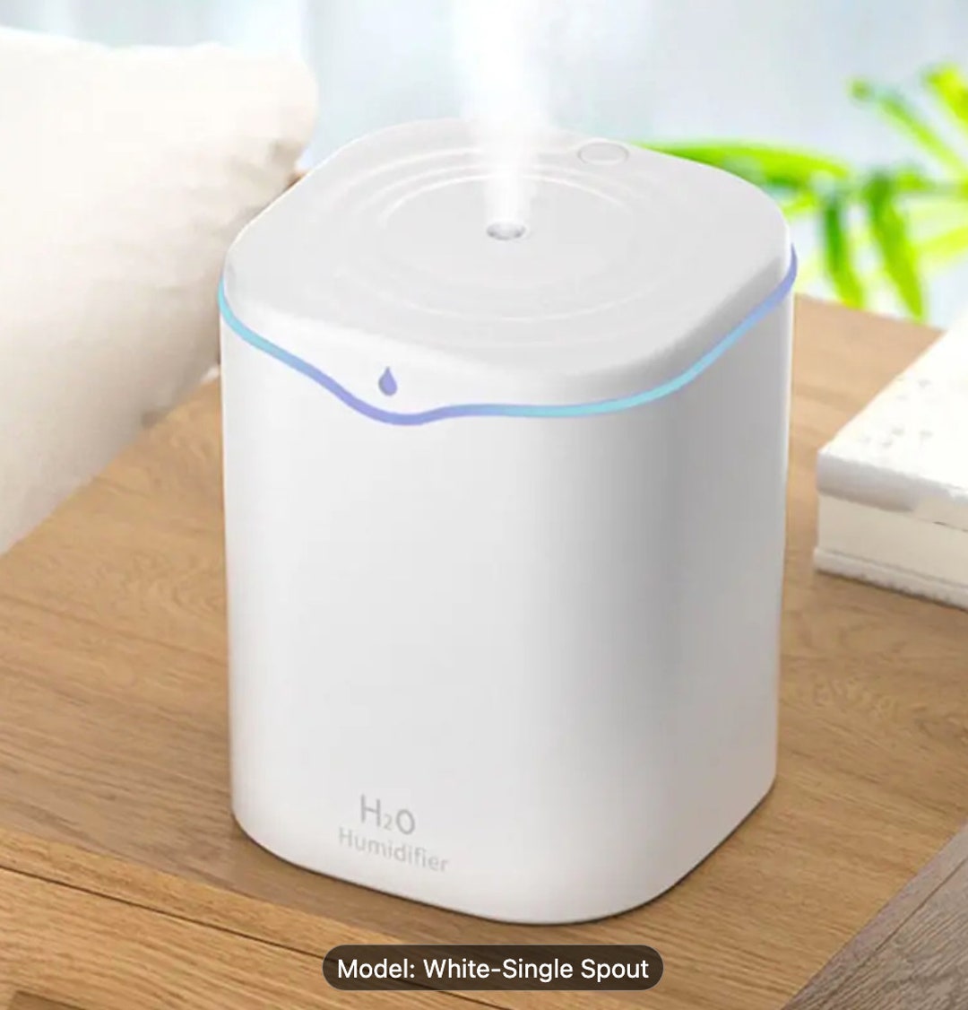 Bedroom Humidifier, 2 Liter Cool Mist Humidifier for Bedroom, USB ...