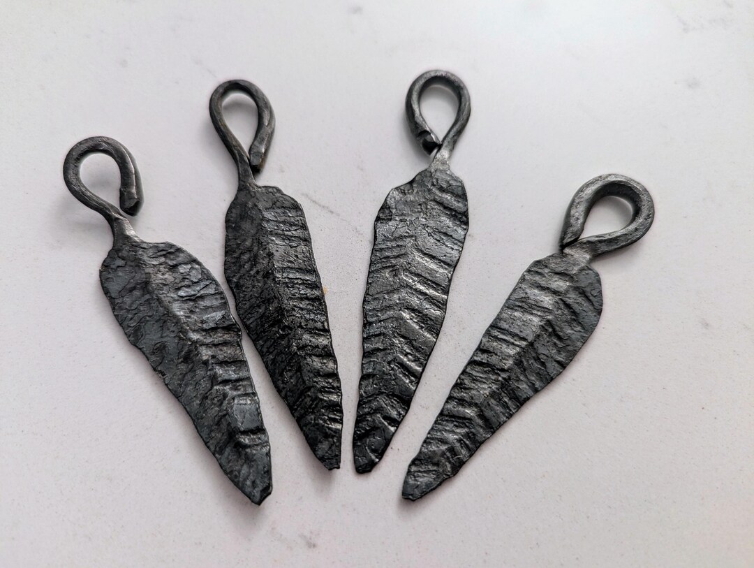 Forged Leaf Keychain - Etsy