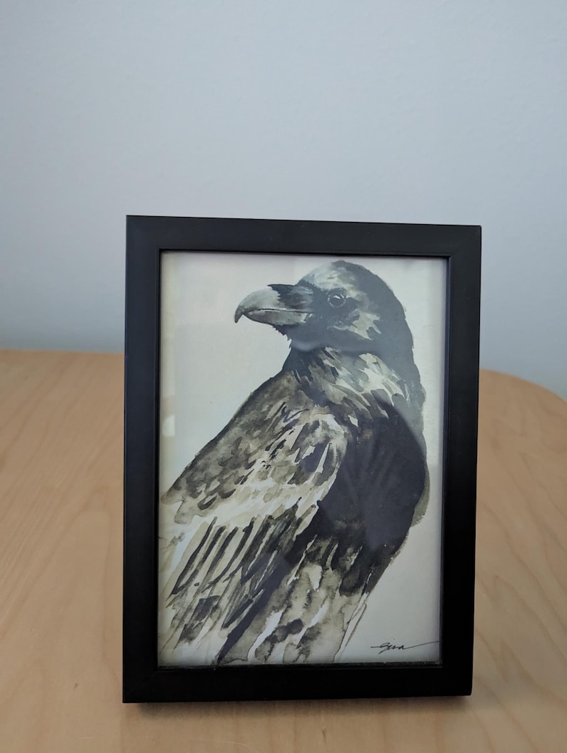 Water Color Raven - Etsy