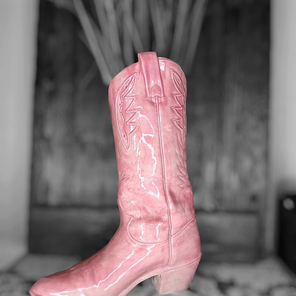 Cowboy Boot Vase - Etsy