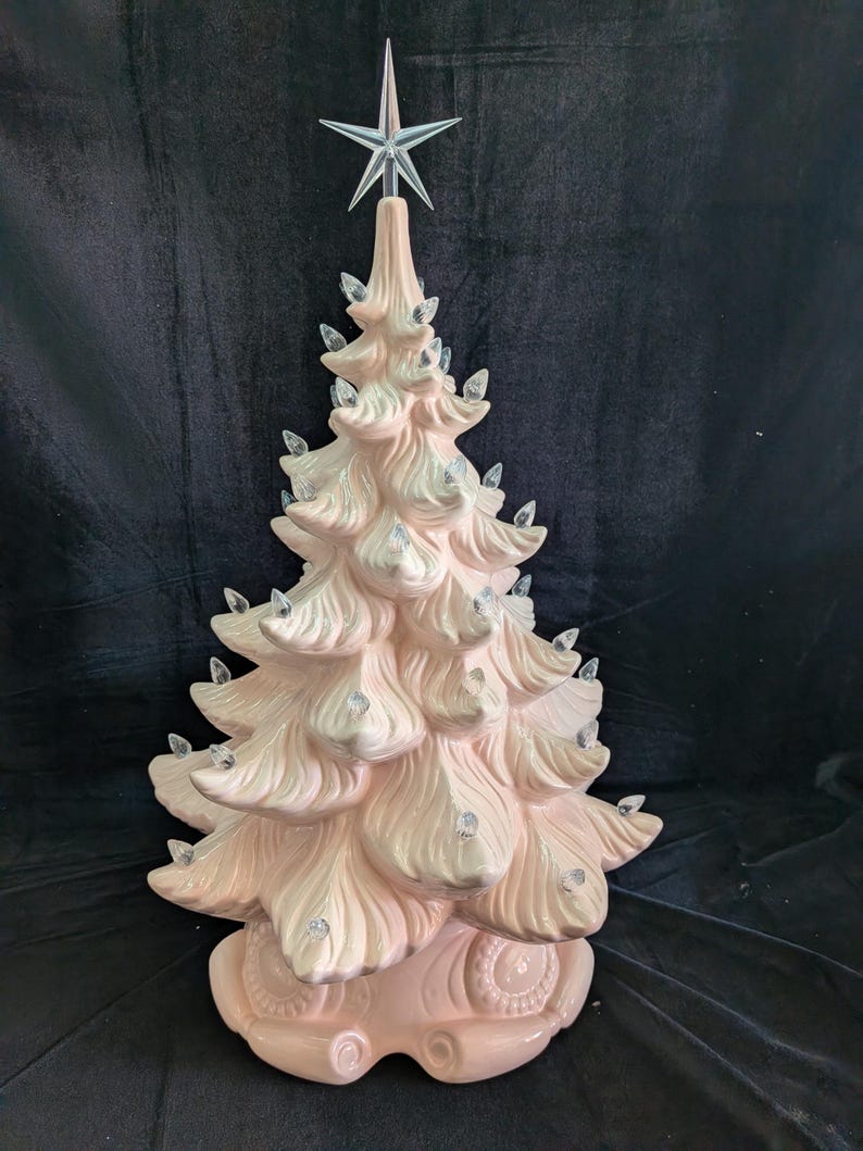 Large 17 Inch Glazed Atlantic Ceramic Christmas Tree – "making Me Blush ...