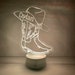 Personalized Western Cowboy/cowgirl Boot LED Night Light for Kids ...
