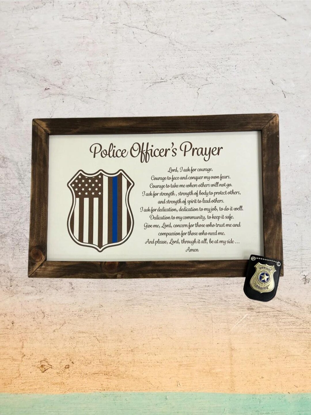 Police Law Enforcement Prayer Sign Wall Decor - Etsy