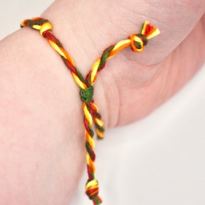 Knotted Friendship Braceletfall Color Paletteadjustable - Etsy