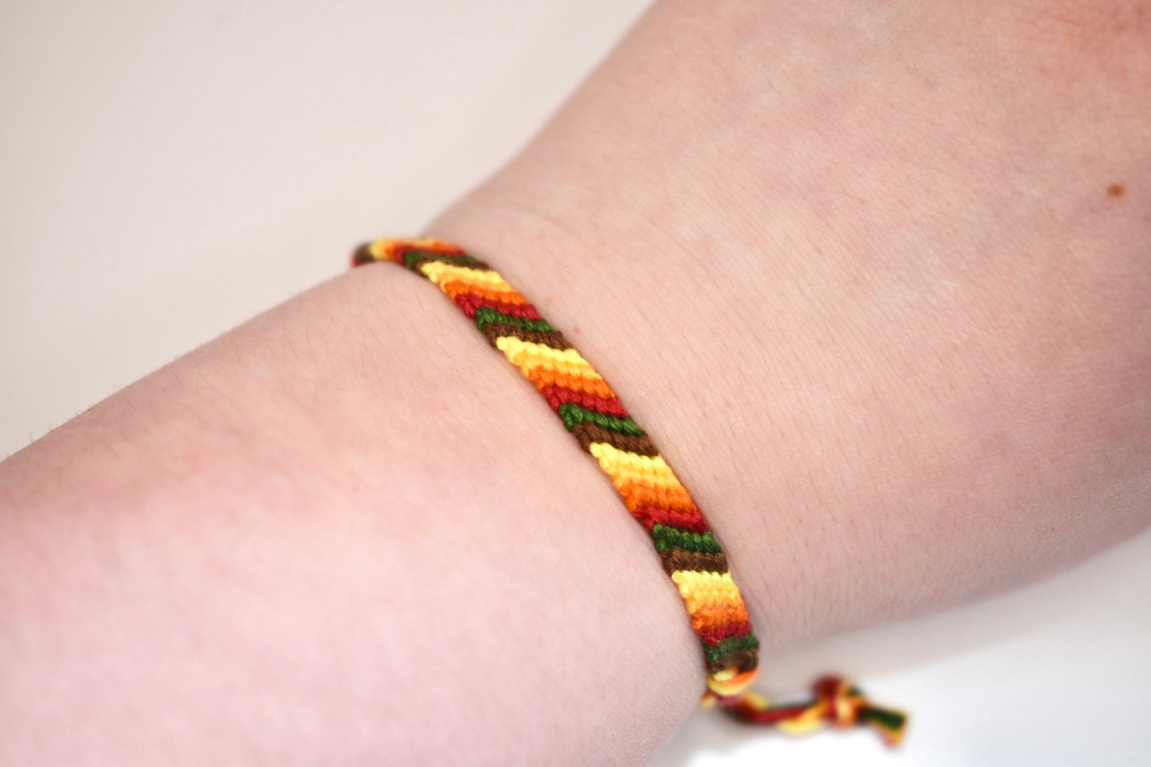 Knotted Friendship Braceletfall Color Paletteadjustable - Etsy
