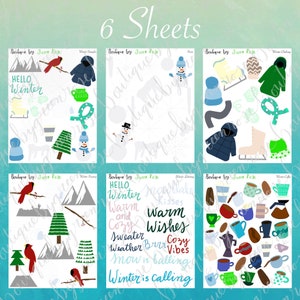Digital or Printable Planner Stickerswinter Pack - Etsy