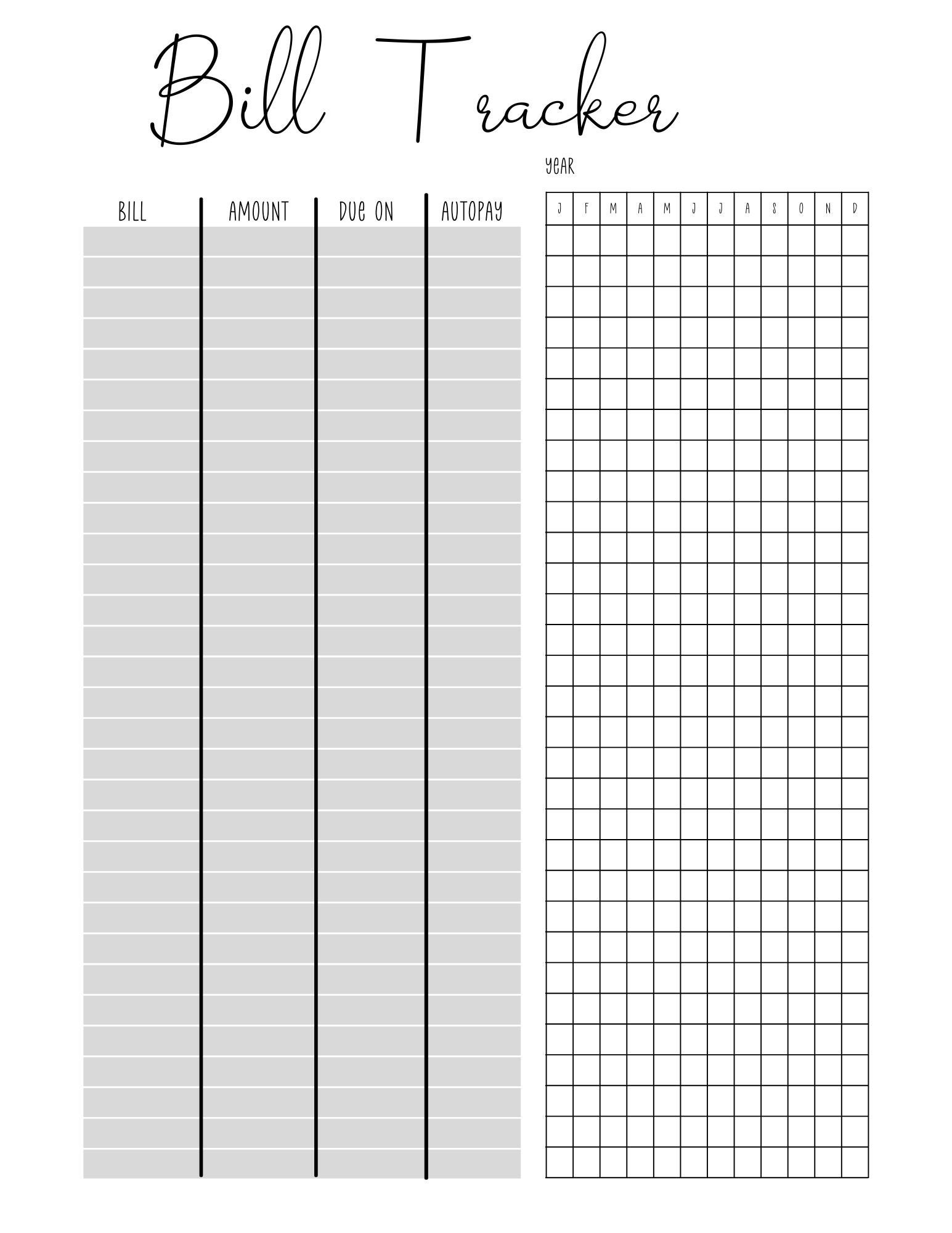 Printable Budget Tracker - Etsy