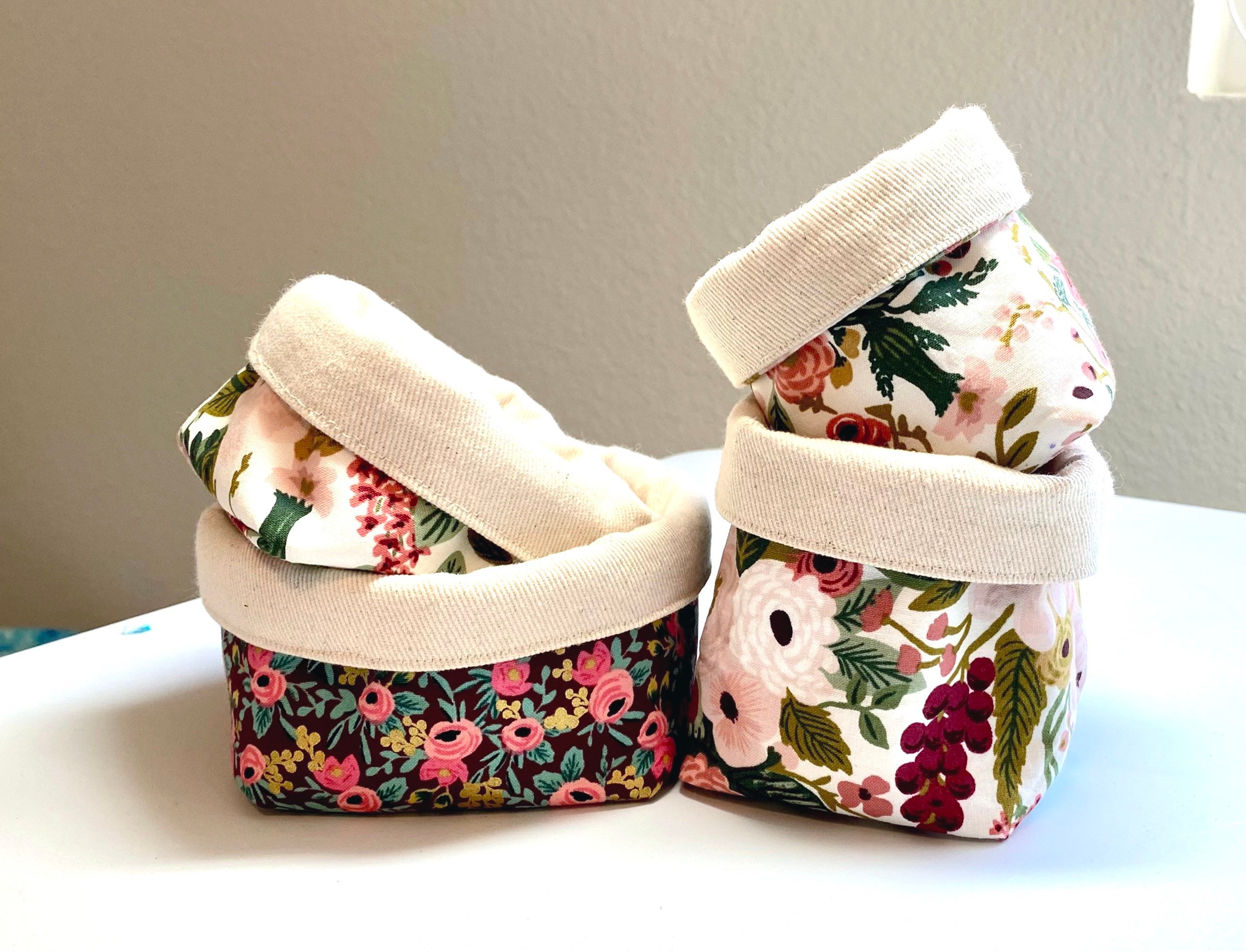 Mini Fabric Bins Sewing Pattern, Beginner Sewing Pattern, Digital ...