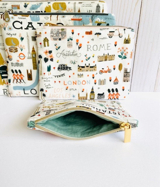 Easy Flat Zipper Pouch PDF Sewing Pattern, Four Sizes, Zipper Organizer ...