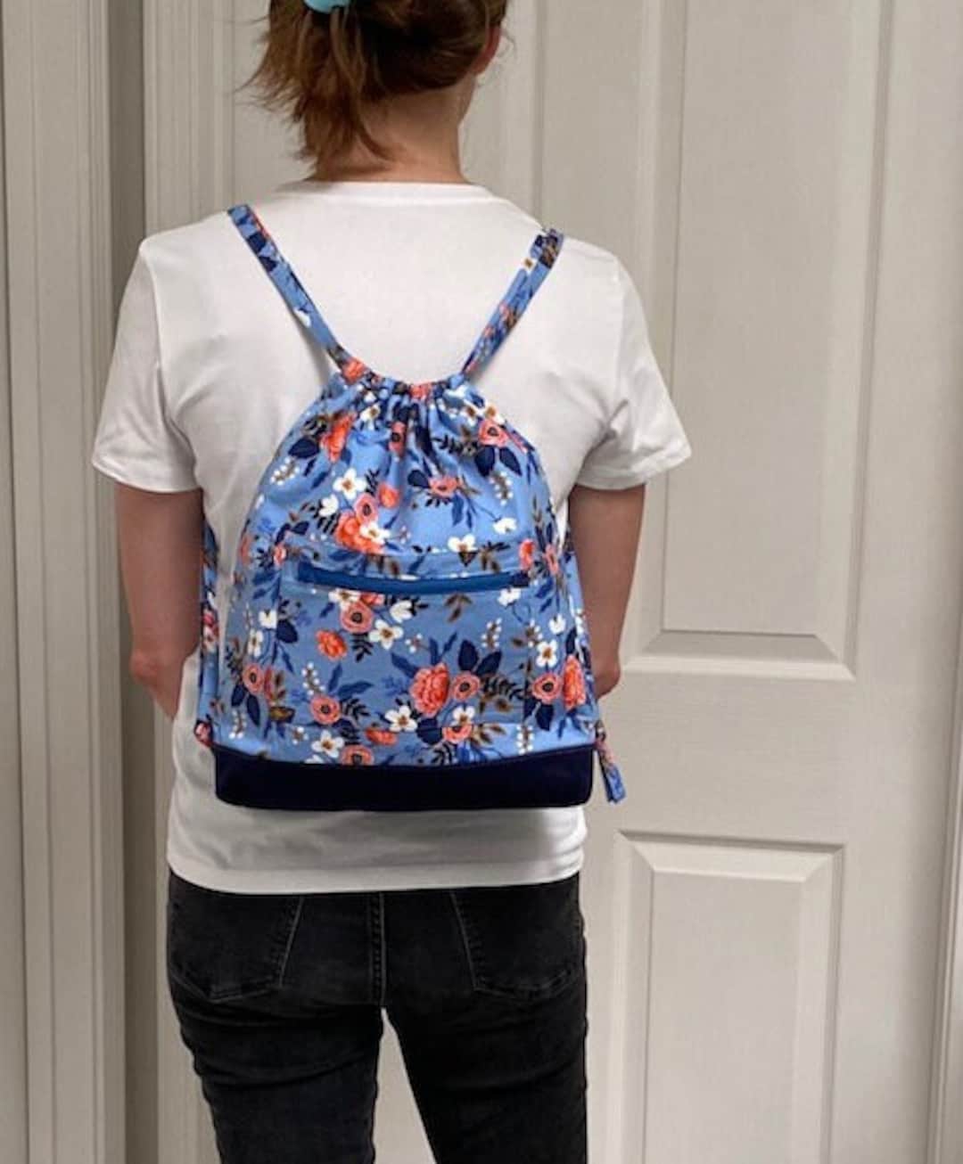 Drawstring Backpack PDF Sewing Pattern, Easy Backpack Pattern, Beginner ...