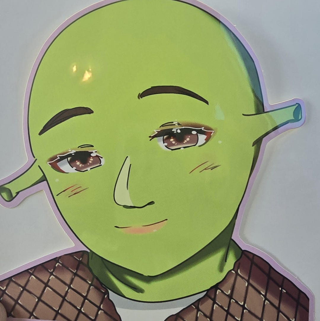 Kawaii Ogre Shrek Decal | Laptop Sticker | Vinyl Sticker - Etsy