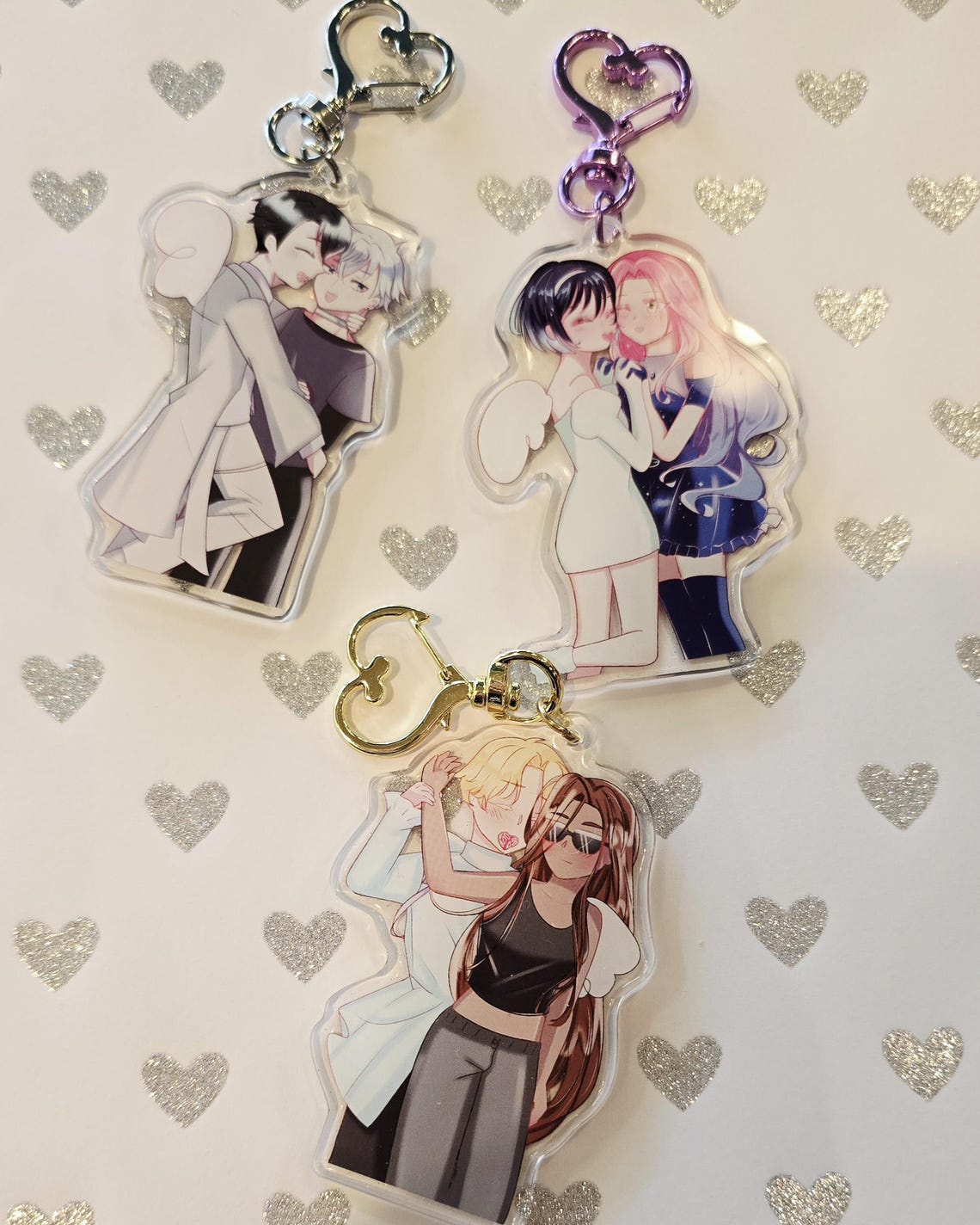 ALNST Couples| Heart Acrylic Keychain | Alnst Charm | Cute Anime Merch ...