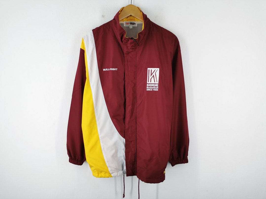 Bull Fight Jacket Vintage Bull Fight Basketball Windbreaker Jacket Size ...