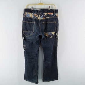 Koi Fish Jeans Distressed Vintage Size 82 Koi Fish Embroidery Denim ...
