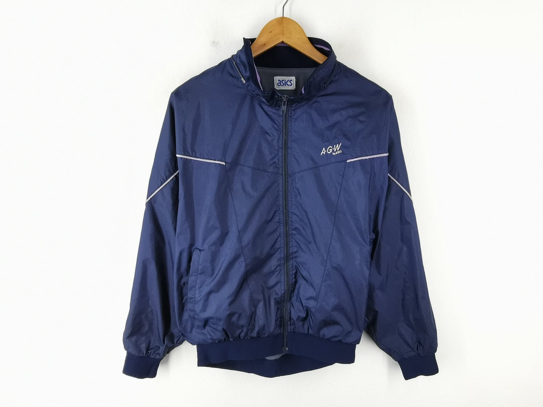 Asics Windbreaker Asics 90's Jacket Vintage Asics Jacket Size L - Etsy