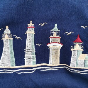 Won's Wear Lighthouse Cardigan Vintage 80's Won's Wear Knitwear ...