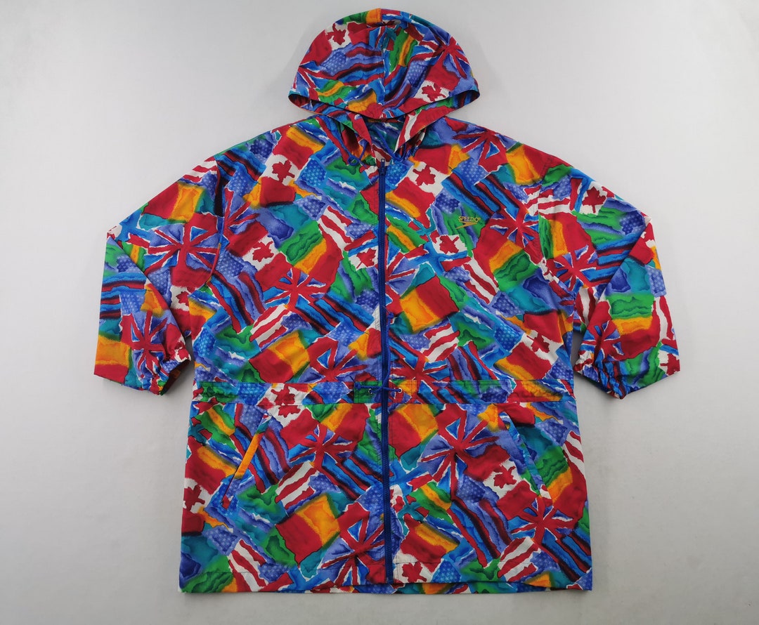 Speedo Jacket Vintage 90's Speedo Multicolor Nylon Windbreaker Jacket ...