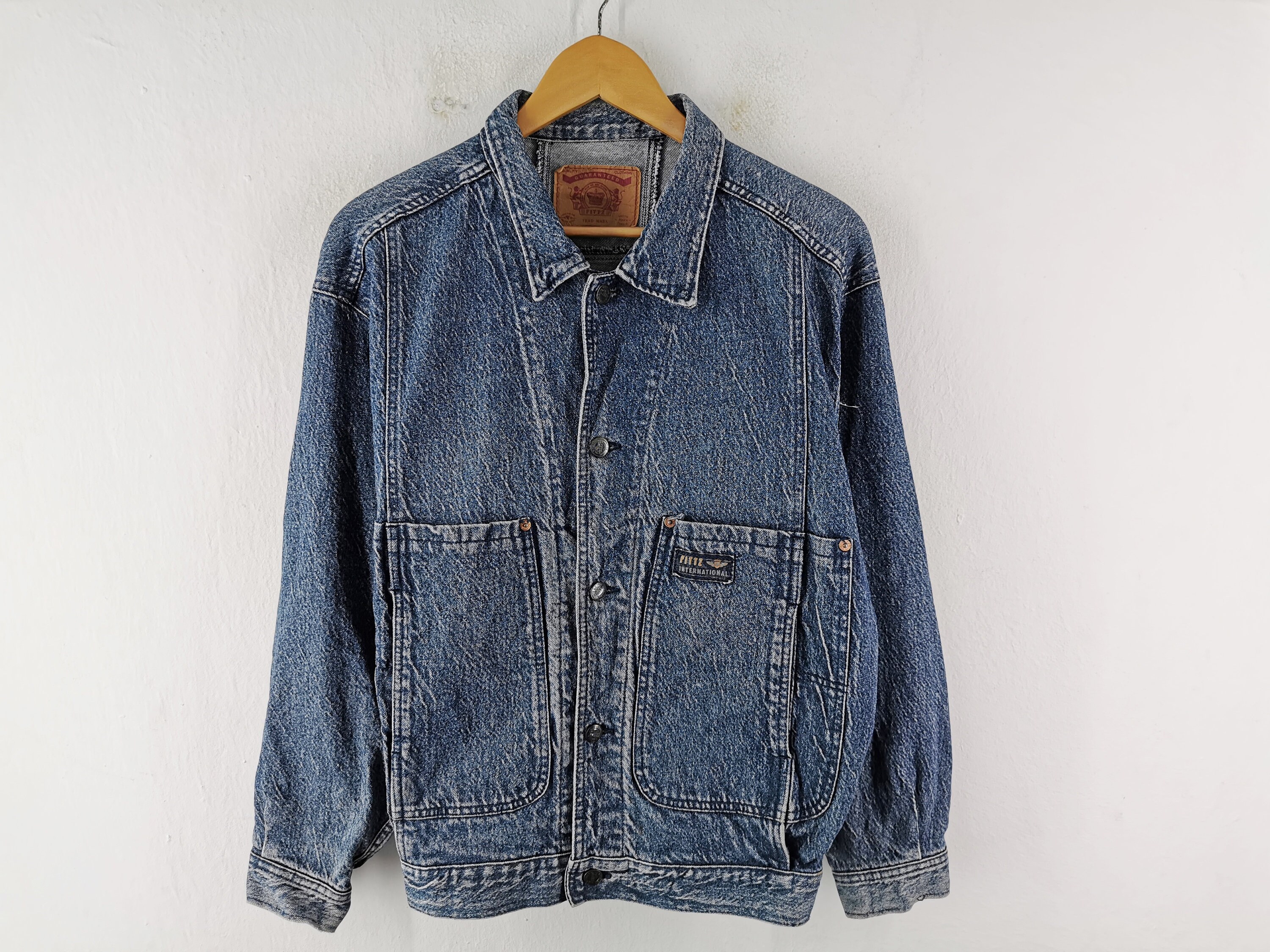 Fittz Jacket Vintage 90's Fittz International Denim Jacket Fittz Jacket Vintage 90's Fittz International Denim Jacket
