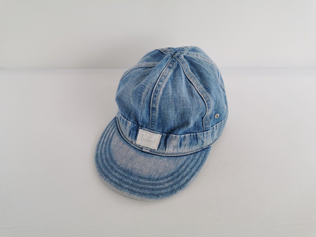 Blue Denim Cap Blue Denim Hat Blue Denim Logo Hat Cap Made in Japan - Etsy