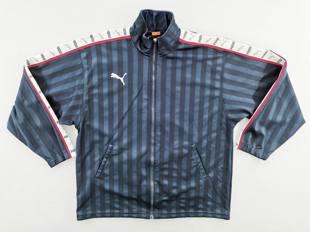 Puma Jacket Vintage 90's Puma Taped Logo Made in Japan Track Jacket ...