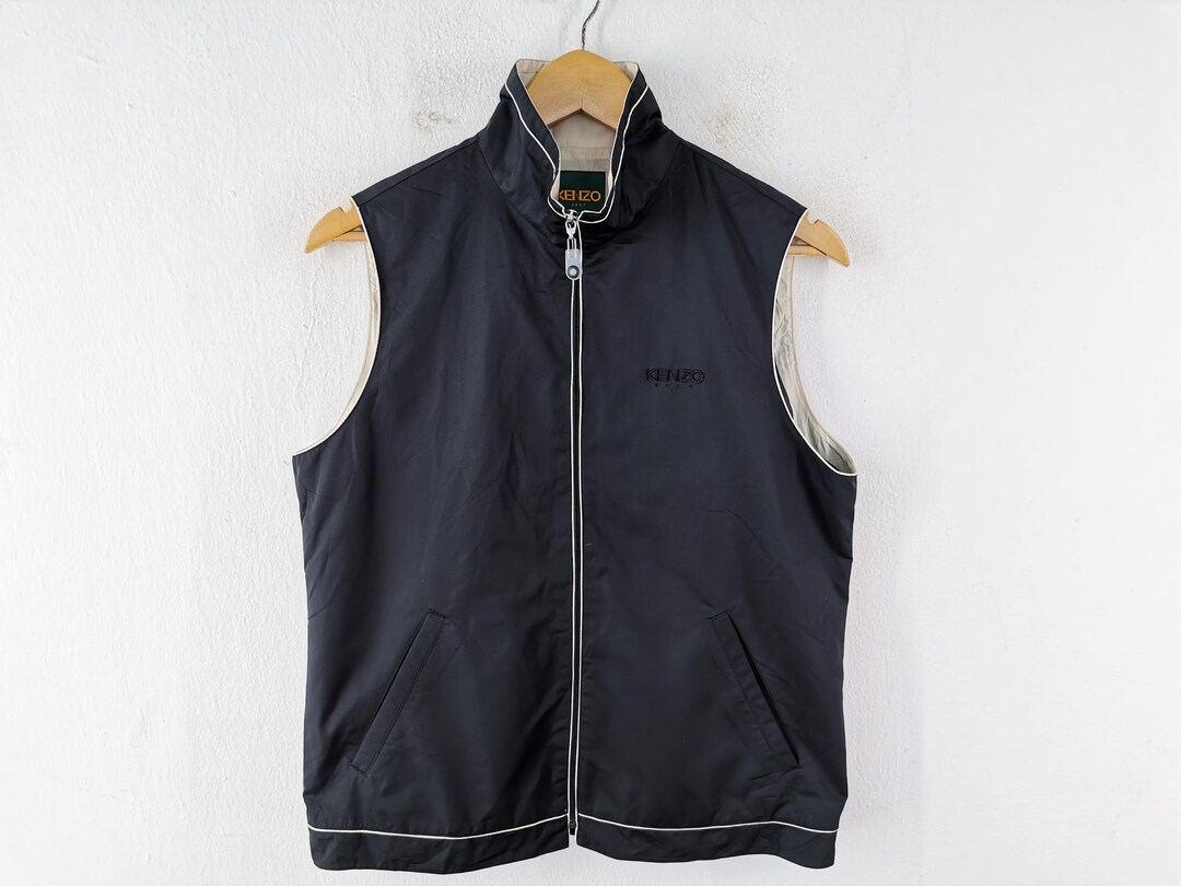 Kenzo Jacket Vintage Kenzo Golf Vest Jacket Size L - Etsy
