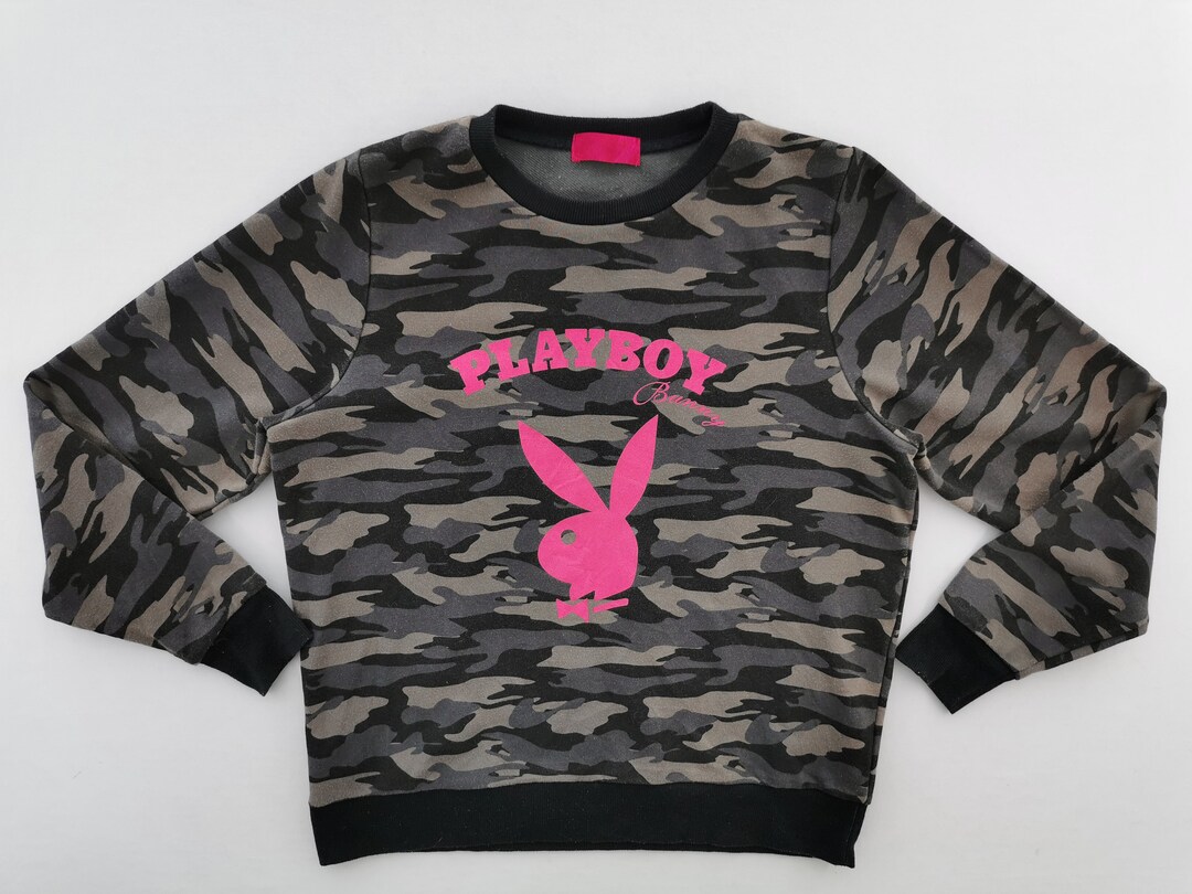 Playboy Sweatshirt Playboy Bunny Logo Camo Pullover Sweatshirt Size LL - Etsy
