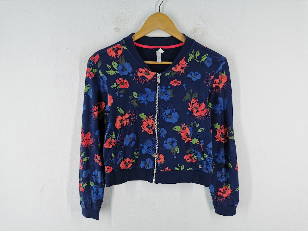 Adidas Jacket Vintage Adidas Neo Flower Motive Light Zipper Jacket ...