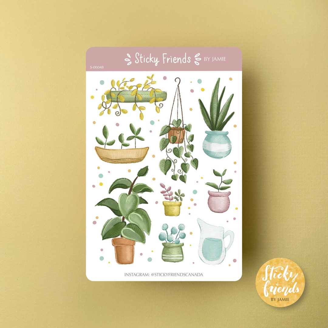 PLANTS Sticker Sheet: Greenery Leaves - Etsy