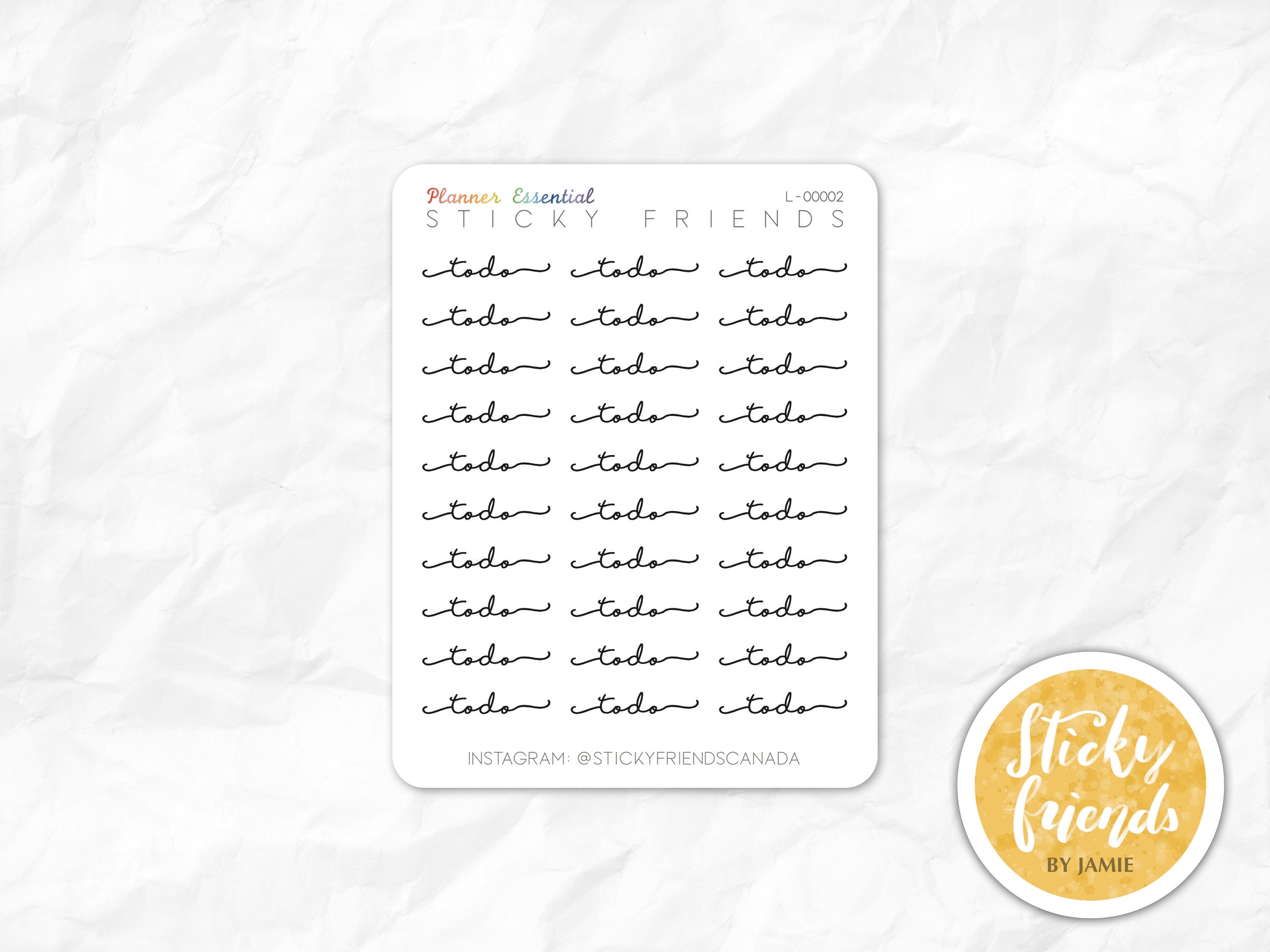 TO DO Header Sticker Planner Essential Sticker Functional - Etsy