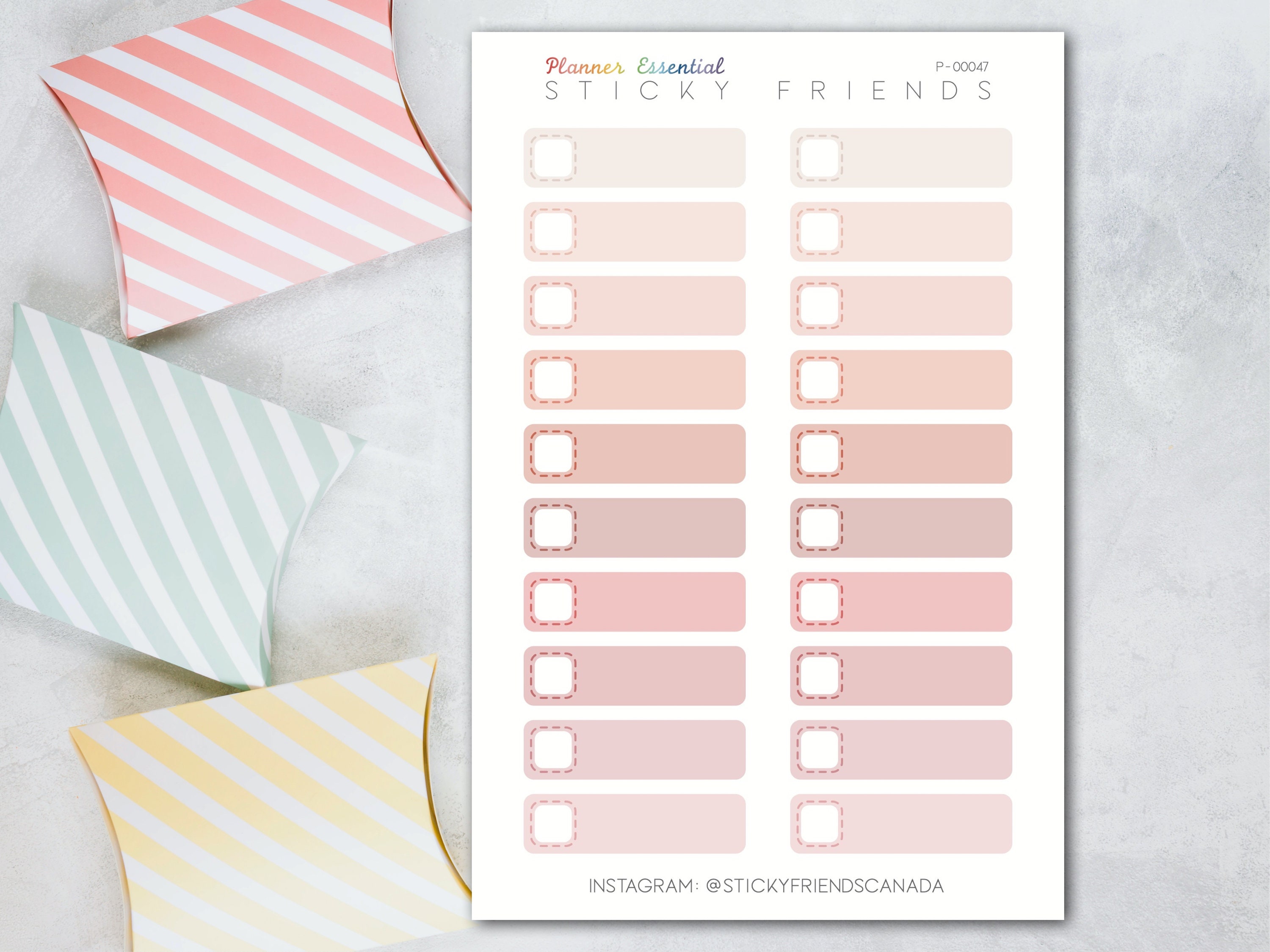 Check List Stickers Checkbox Sheet Pack Rainbow Stickers Sheet - Etsy ...