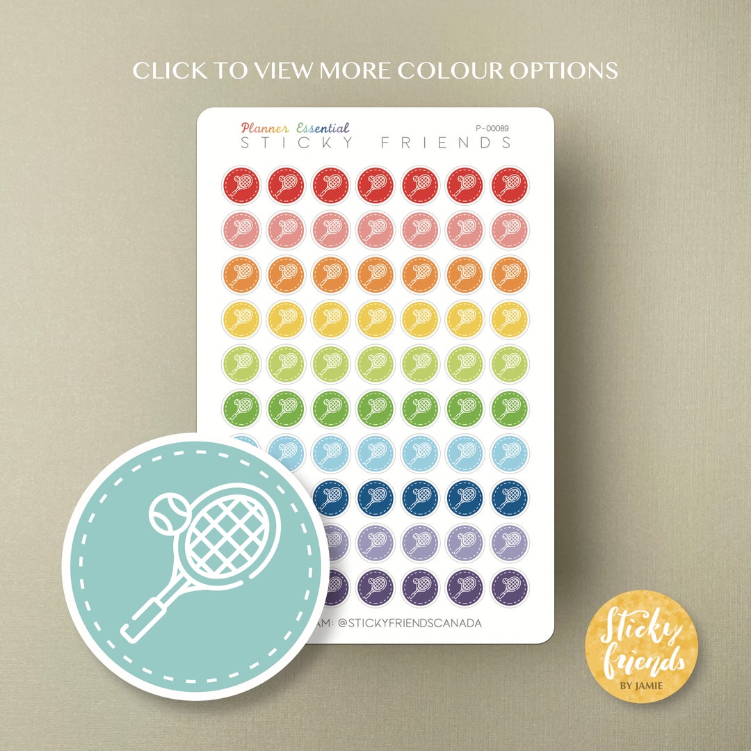 Tennis | Tennis Rack Tennis Game Sport Bujo Sticker Sheet Bullet ...