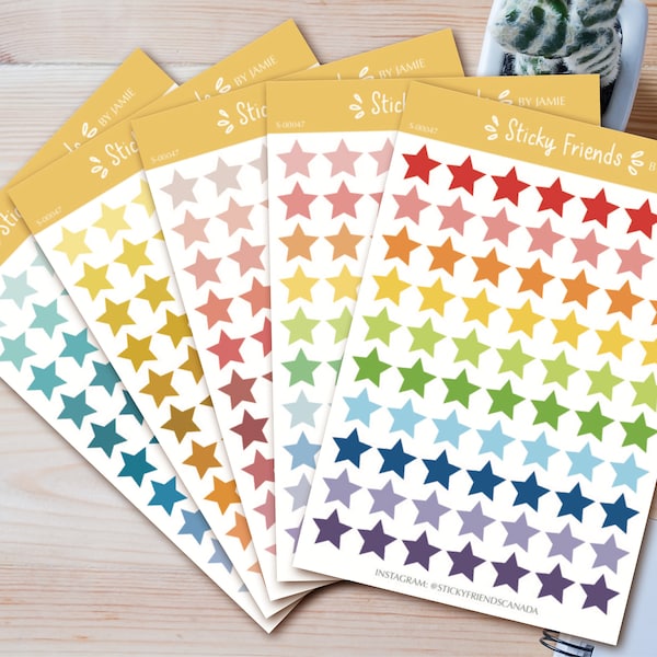 Star Sticker Sheet - Etsy