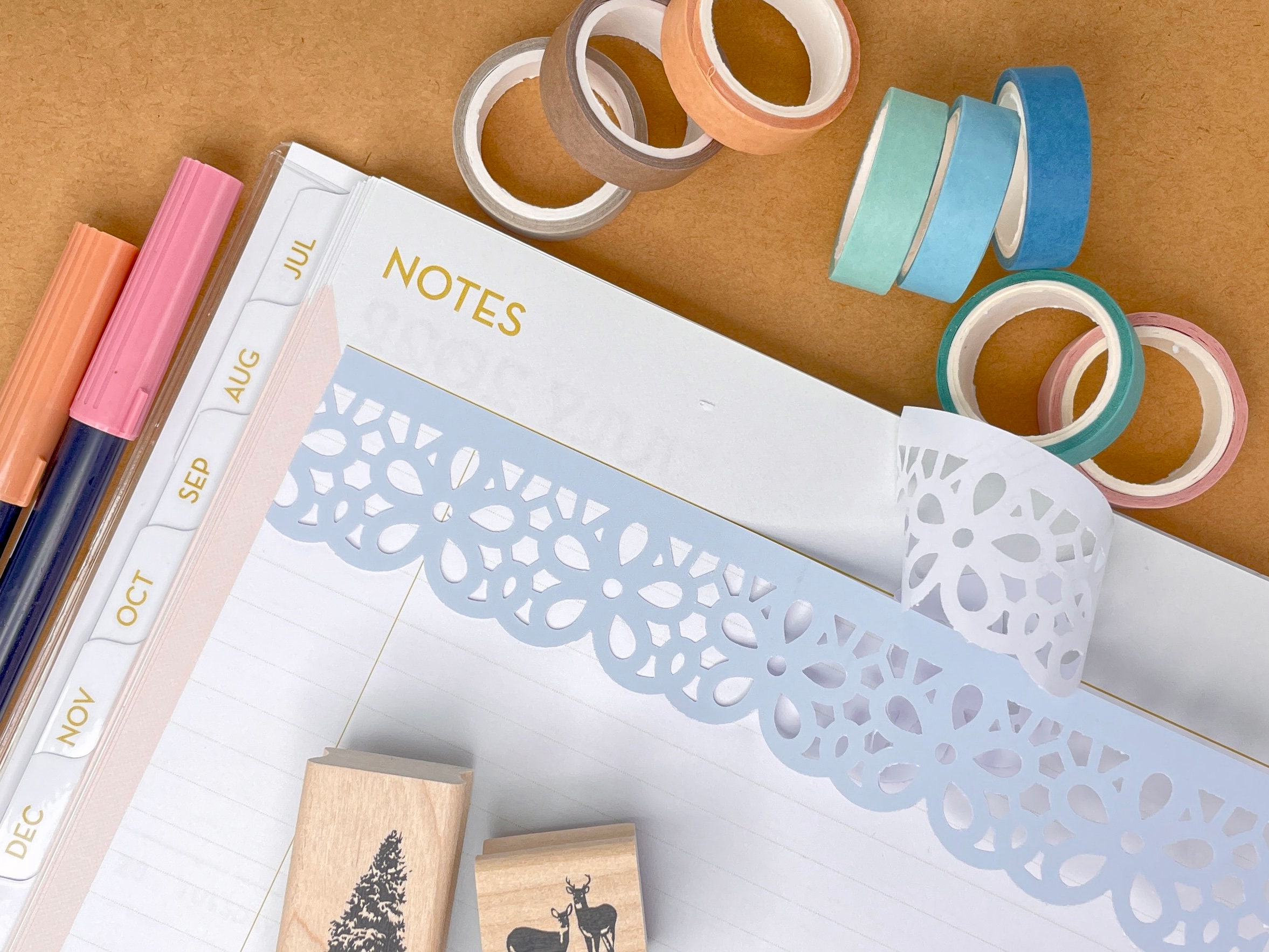 Decorative Border Stickers Earth Tone Die Cut Adhesive - Etsy