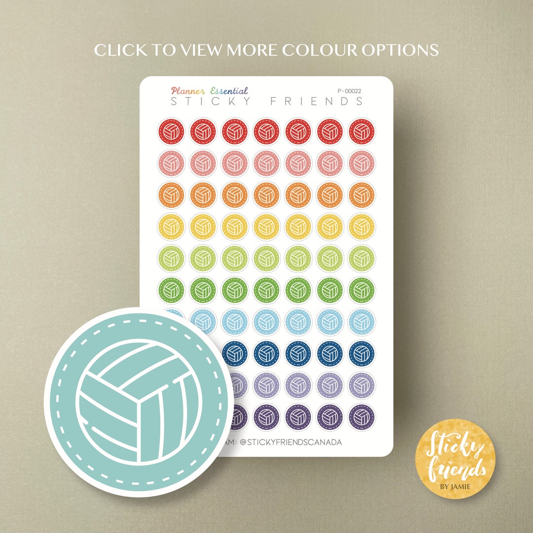 Volleyball Sticker | Sport Volleyball Game Bujo Sticker Sheet Bullet ...
