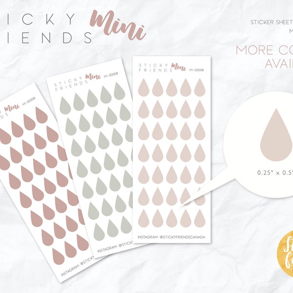 Tear Drop Stickers - Etsy