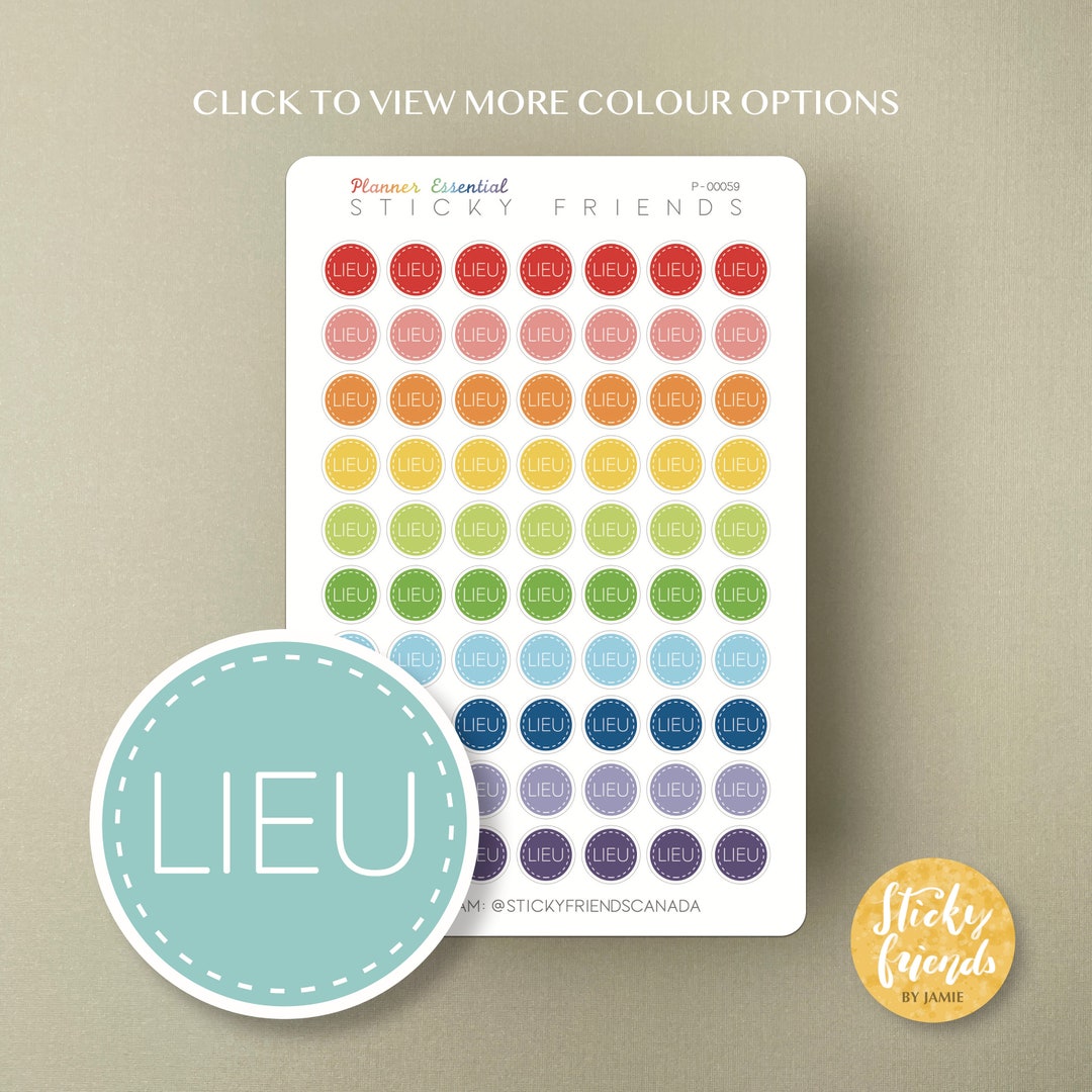 Lieu Day Day off No Work Bujo Sticker Sheet Bullet Journal Sticker ...