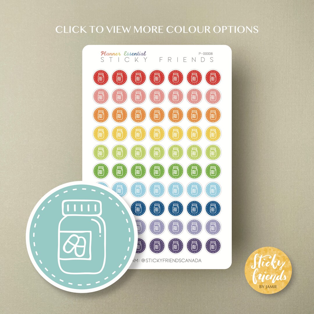 Medication Supplement Sticker | Pills Planner Icon Stickers - Etsy