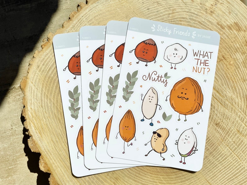 Nuts Sticker Sheet Stickers for Planner Cute Sticker Set - Etsy
