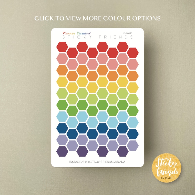 Hexagon Stickers - Etsy