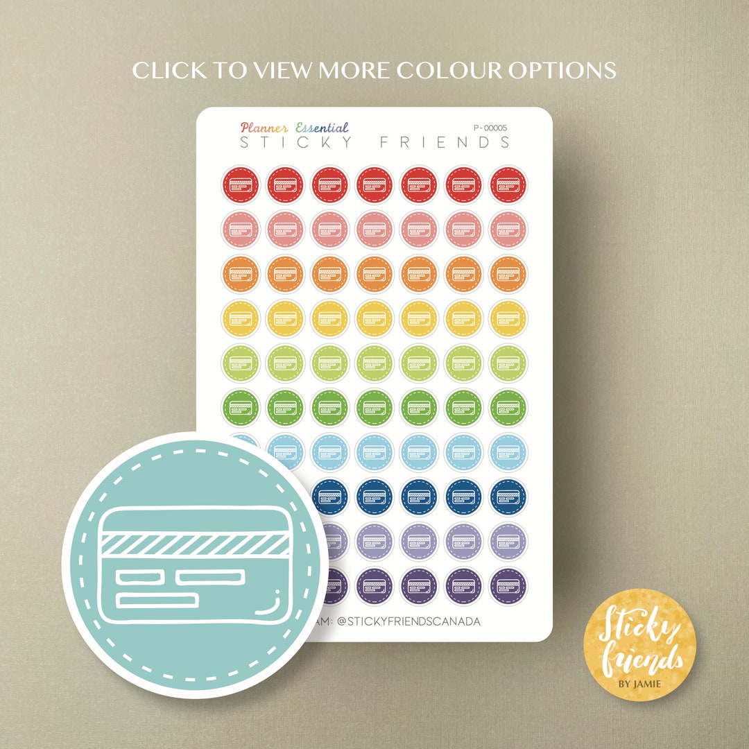 Pay Bill Sticker | Credit Card Bill Payment Planner Icon Stickers - Etsy