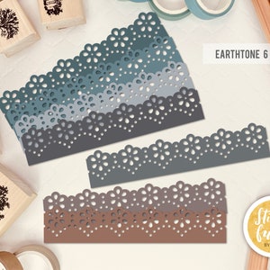 Decorative Border Stickers Earth Tone Die Cut Adhesive - Etsy