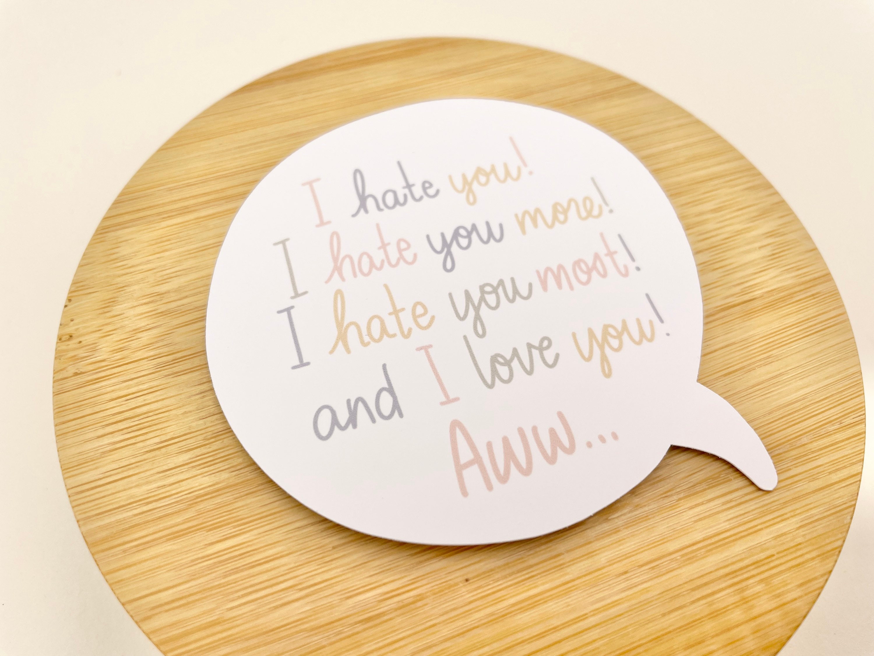 Papercraft Scrapbooking I Hate You I Love You Waterproof Vinyl Sticker ...